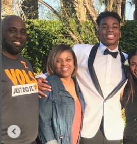 Cedric Tillman with his father and mother | Celebrities InfoSeeMedia